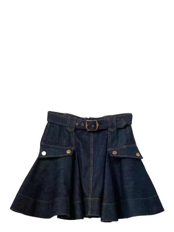 Zimmermann Denim Mini Skirt - Blue