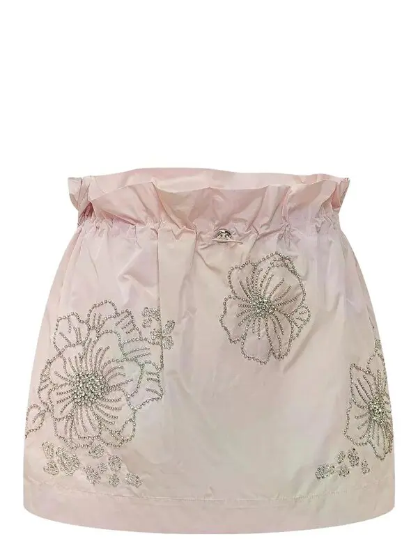 DES_PHEMMES Floral Embellished Mini Skirt - Pink