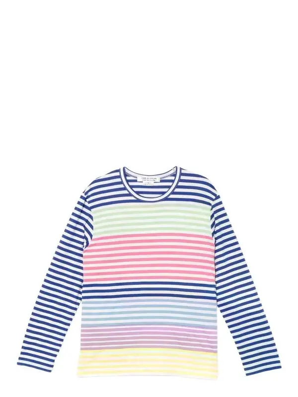 Comme Des Garçons Striped Long-sleeve Top - Blue