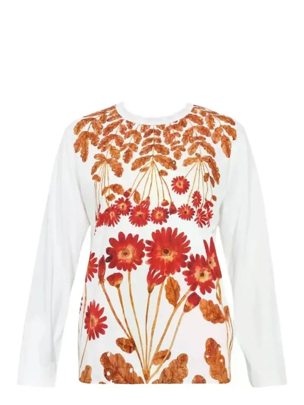 Noir Kei Ninomiya Floral Long-sleeve T-shirt - White