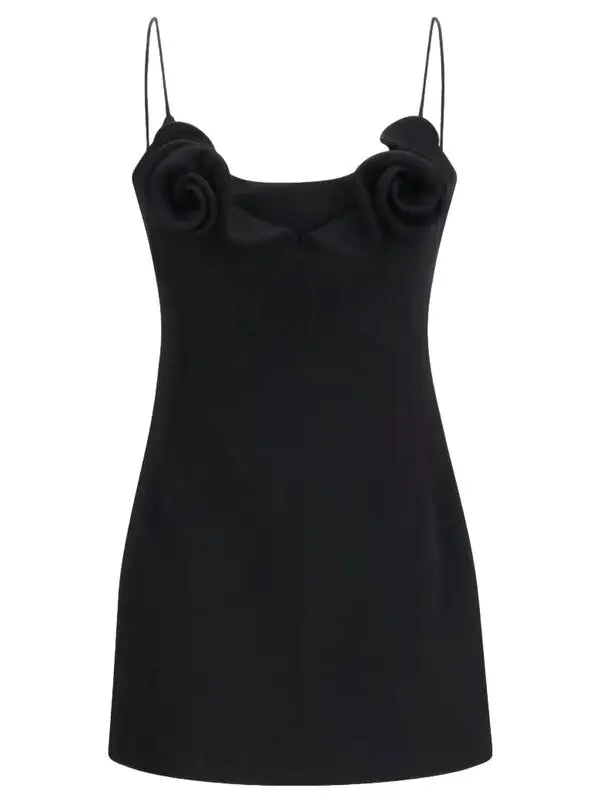 Magda Butrym Rosette Detail Mini Dress - Black