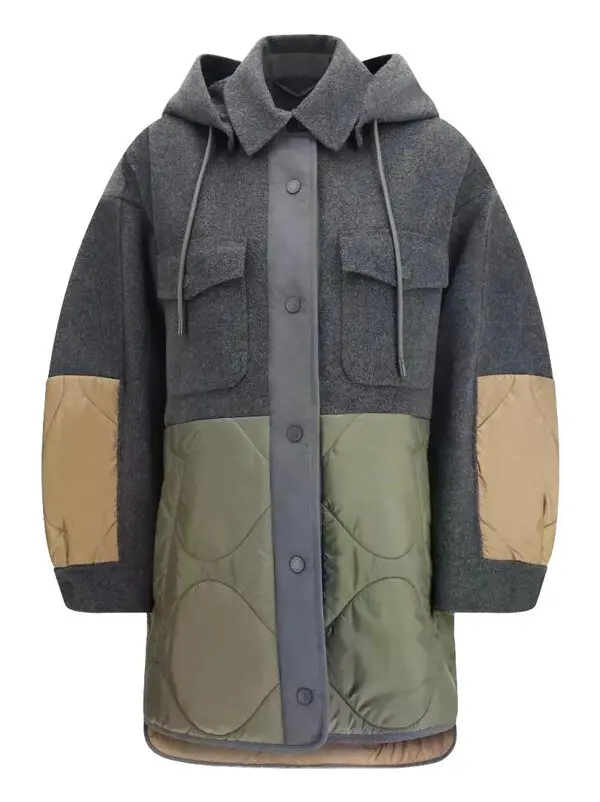 Max Mara Ossola Hooded Quilted Coat - Grey