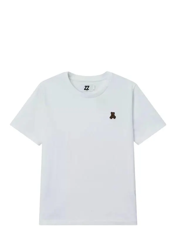 Izzue Crew-neck T-shirt With Bear Patch - White