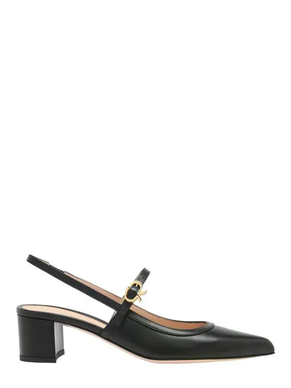 GIANVITO ROSSI Allette Strap-detail Pumps - Black