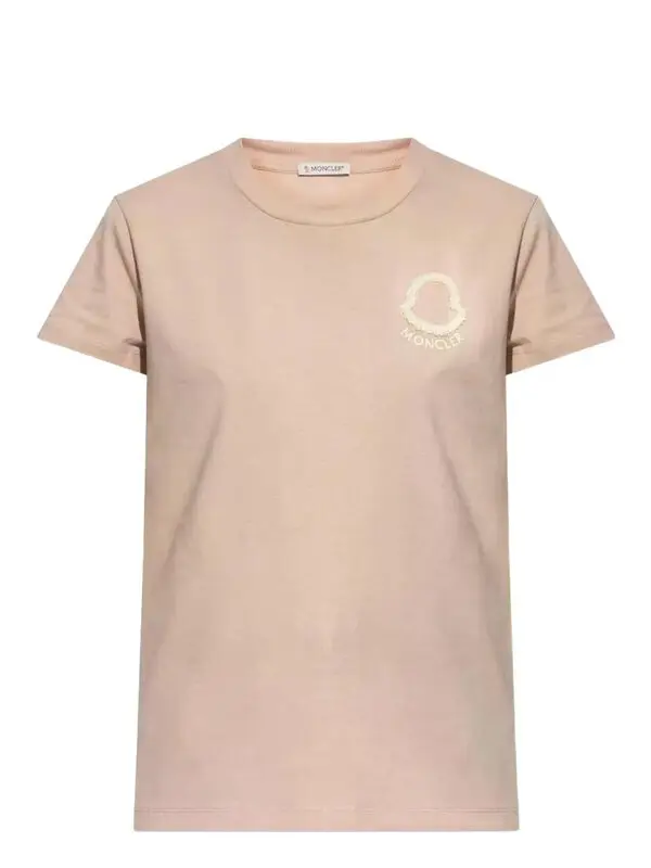 Moncler Logo Appliqué T-shirt - Pink