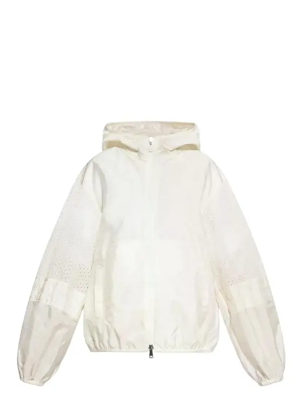 Moncler Perforated Hooded Jacket - Neutrals