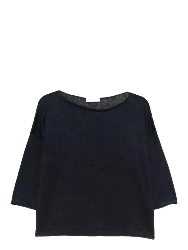ROBERTO COLLINA Boat Neck Jumper - Blue
