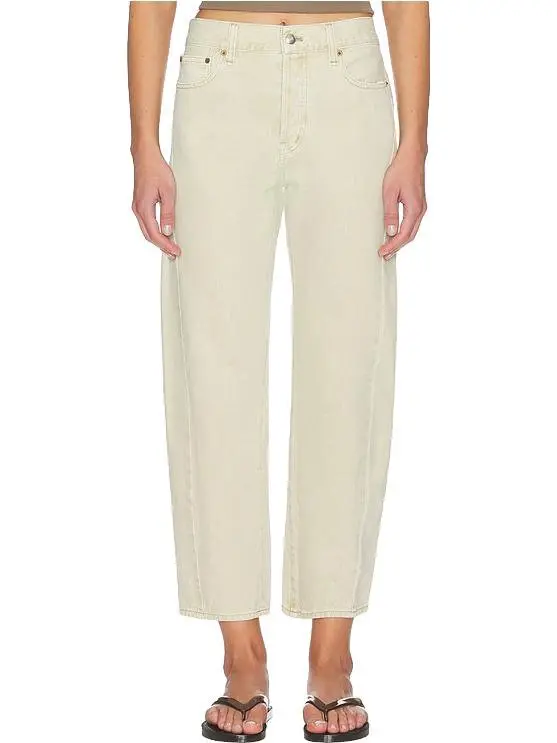 Madewell Pieced Barrel Jeans - Tan