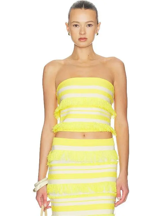 Simkhai Cairo Knit Tube Top - Yellow