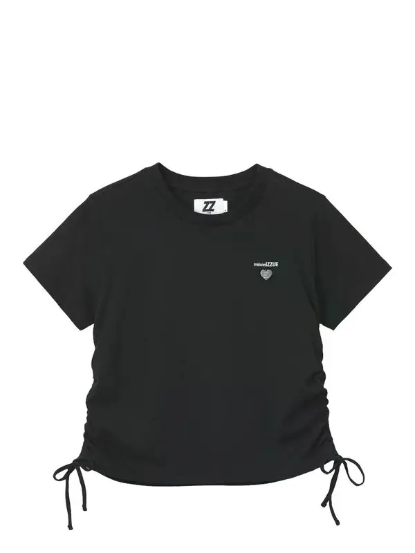 Izzue Drawstring-detail T-shirt - Black