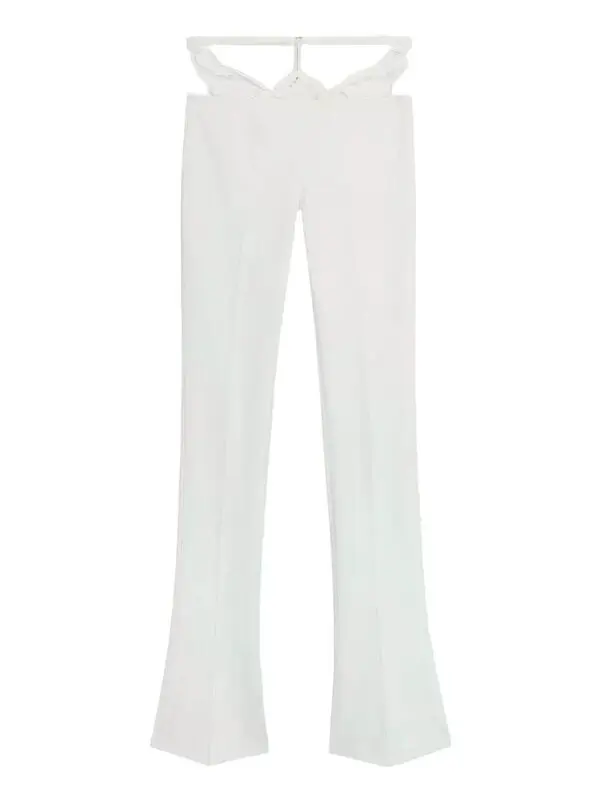 Blumarine Lace Detailed Trousers - White