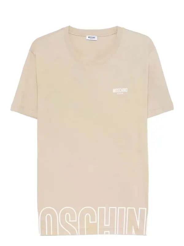 Moschino Logo T-shirt - Neutrals