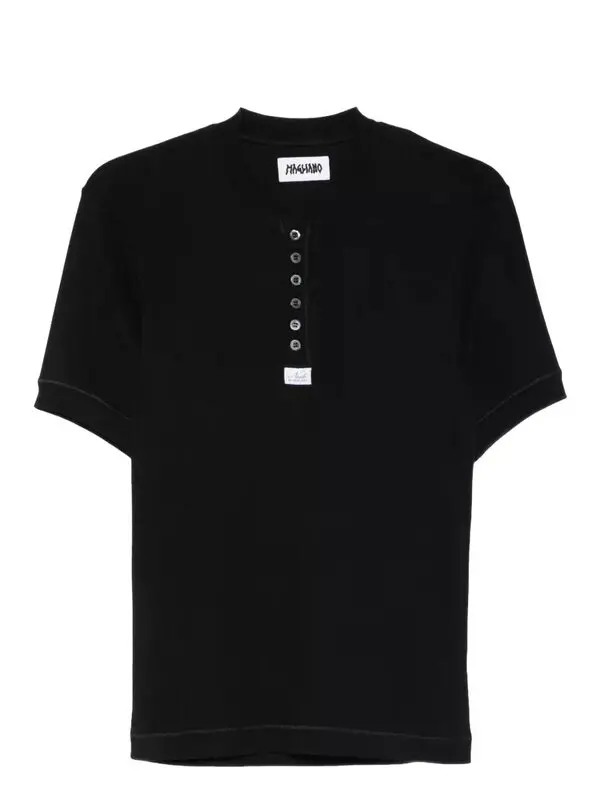 MAGLIANO Nudo Serafino Ribbed T-shirt - Black