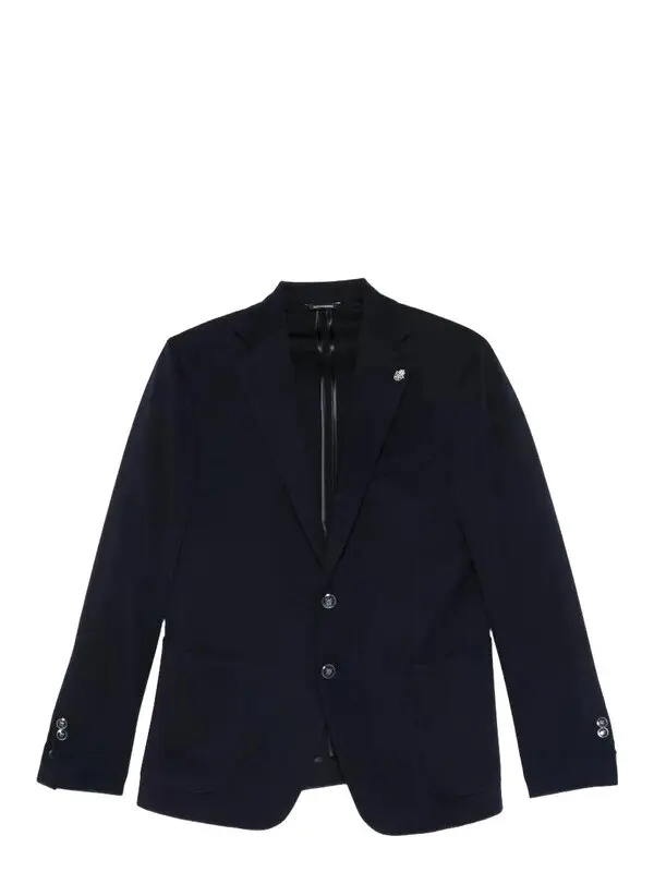DANIELE ALESSANDRINI Lapel Pin Jacket - Blue