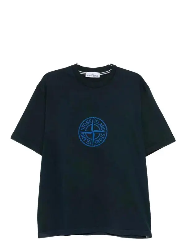 Stone Island Logo Print T-shirt - Blue
