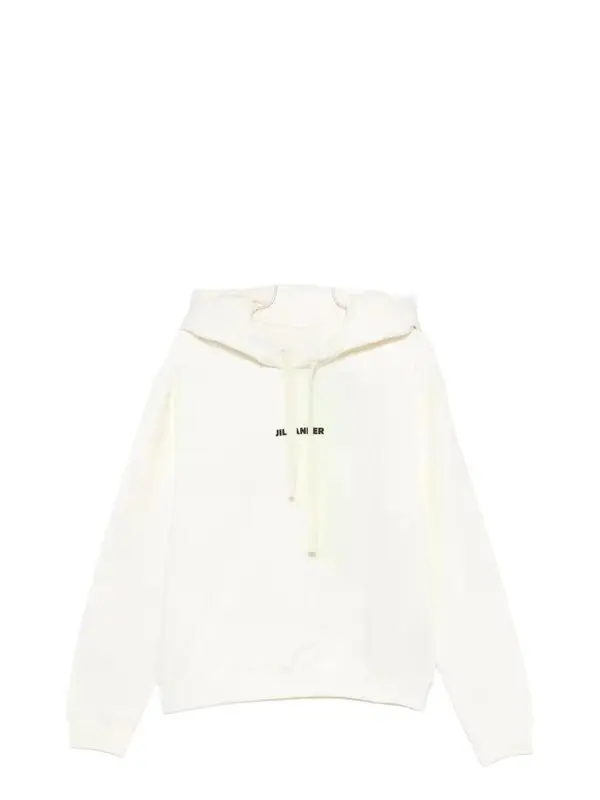 JIL SANDER Logo-print Hoodie - Neutrals