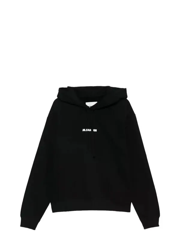 JIL SANDER Logo-print Hoodie - Black