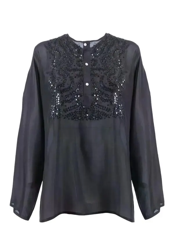 P.a.r.o.s.h Sequin Embellished Blouse - Black