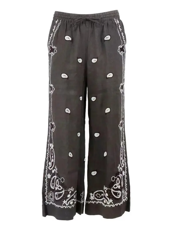 P.a.r.o.s.h Embroidered Trousers - Brown