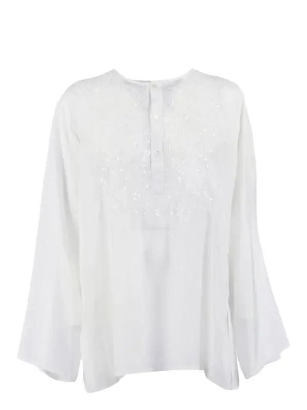 P.a.r.o.s.h Button Embellished Blouse - White