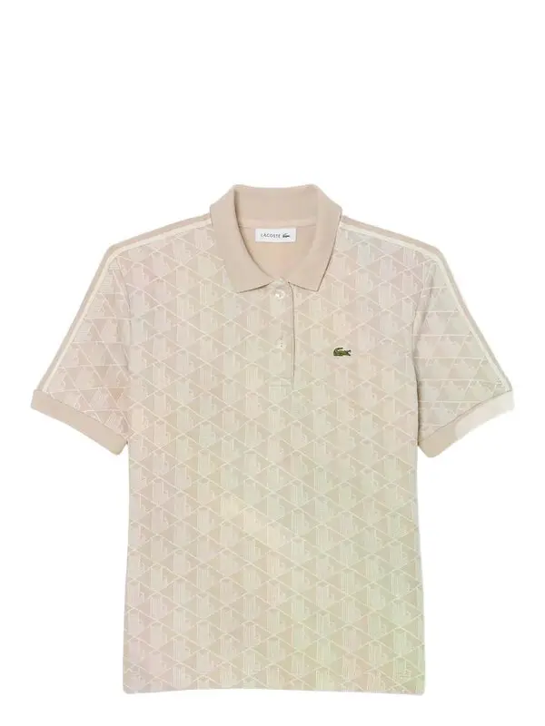 Lacoste Monogram-patterned Polo Shirt - Neutrals