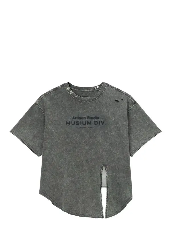 MUSIUM DIV. Distressed T-shirt - Grey