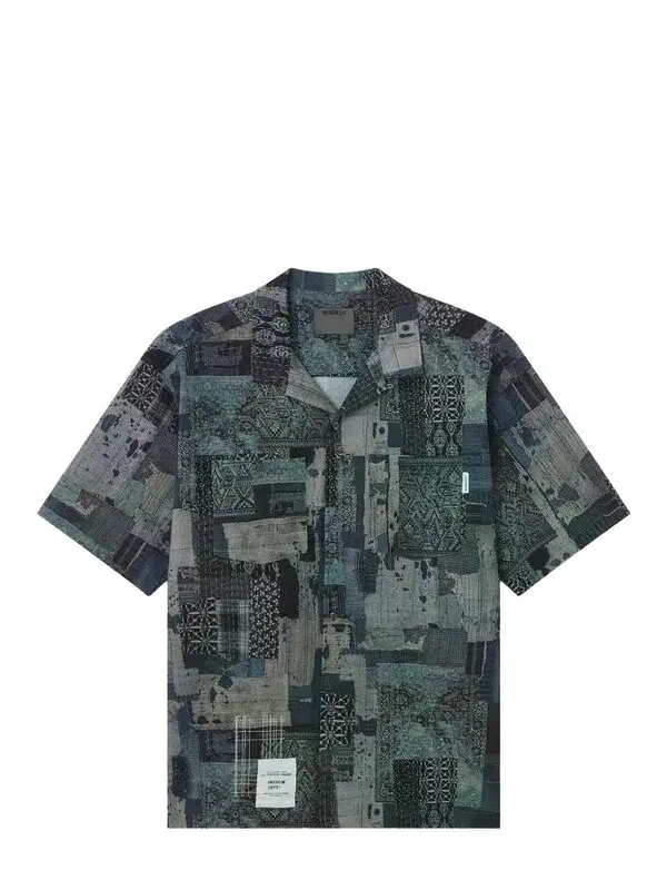 MUSIUM DIV. Patterned Shirt - Blue