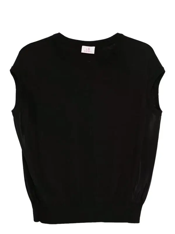 DEHA Panelled Vest - Black