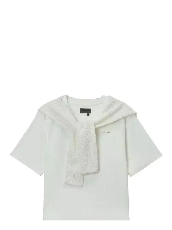 MUSIUM DIV. Layered Cotton T-shirt - White