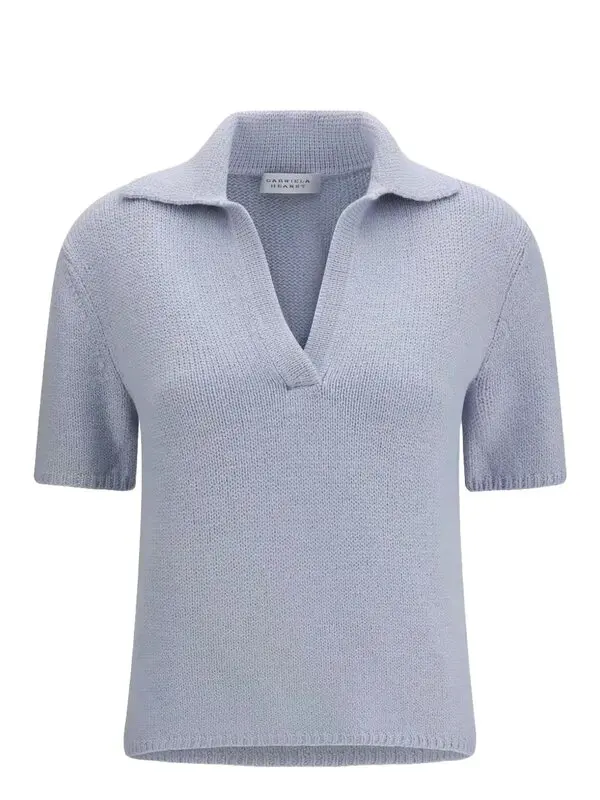 Gabriela Hearst Sohan Short-sleeved V-neck Sweater - Blue