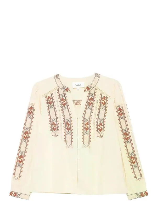 Ba&sh Faustina Embroidered Blouse - Neutrals