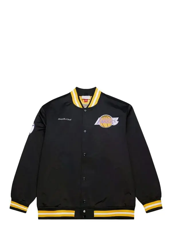 Mitchell & Ness Nba Lakers Shaquille O'neal Bomber Jacket - Black
