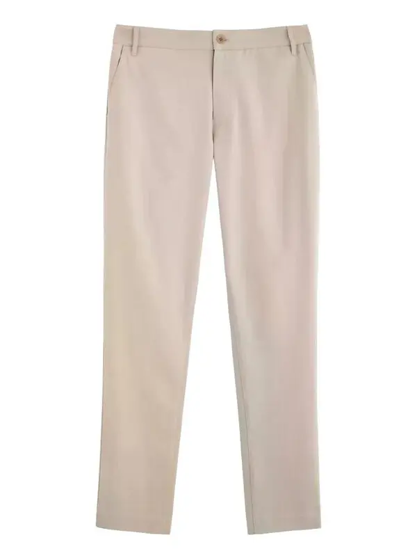 Paige Stafford Flat Front Trousers - Neutrals