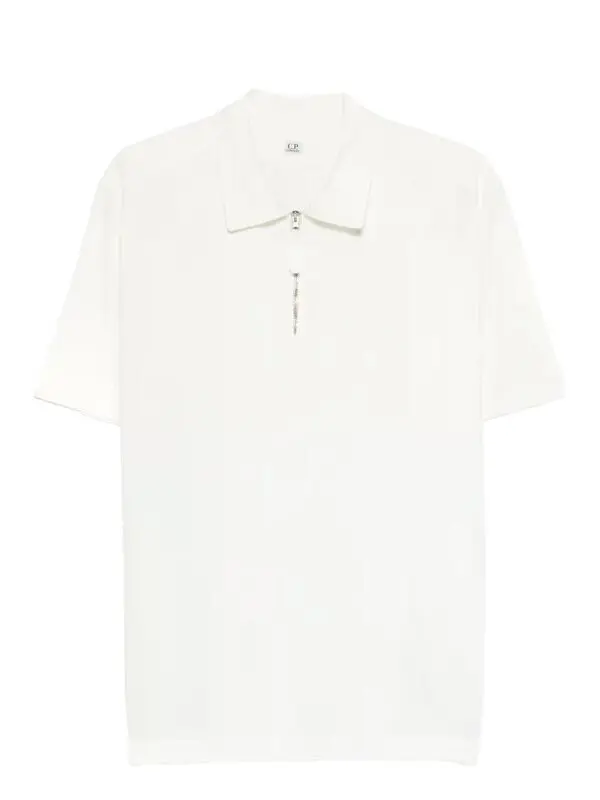 C.P. COMPANY Zip-up Polo Shirt - Neutrals