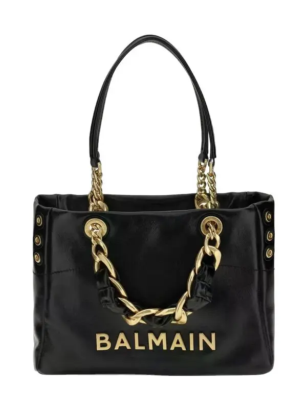 Balmain 1945 Soft Cabas Shoulder Bag - Black