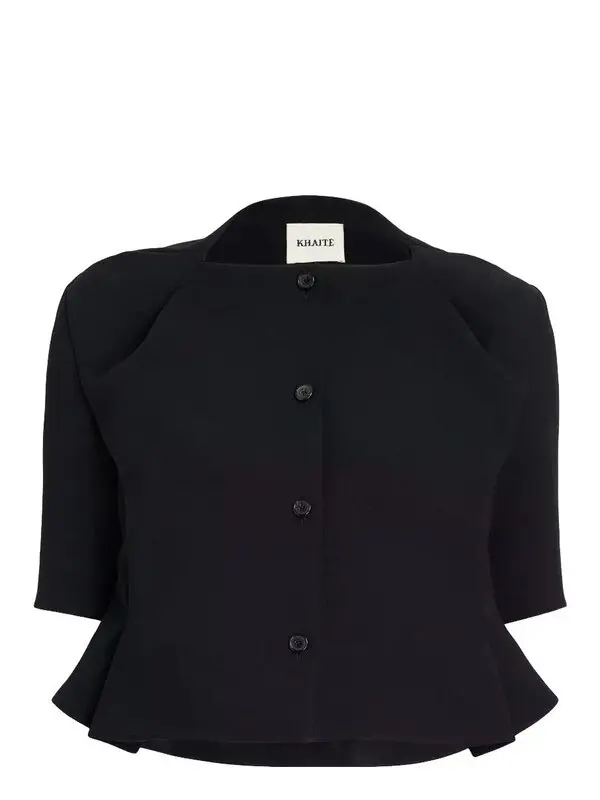 Khaite Franc Peplum Jacket - Black