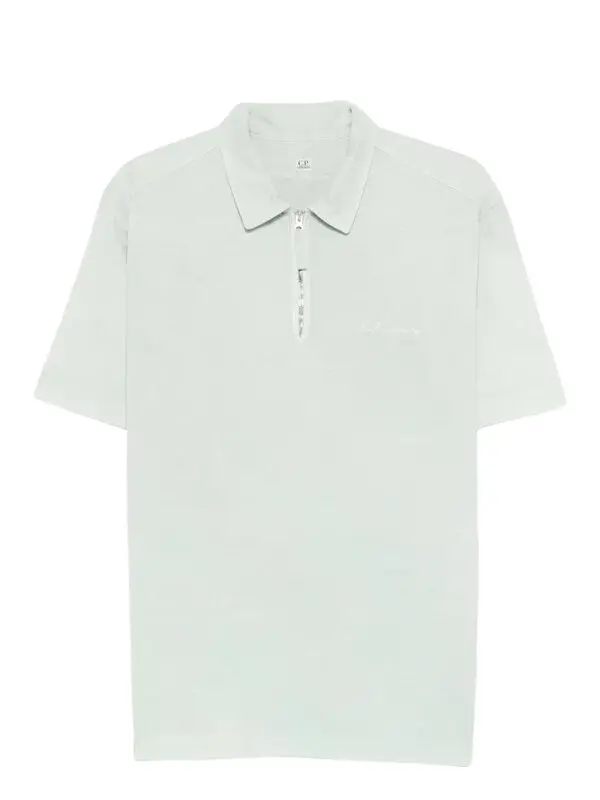 C.P. COMPANY Zip Polo Shirt - Green