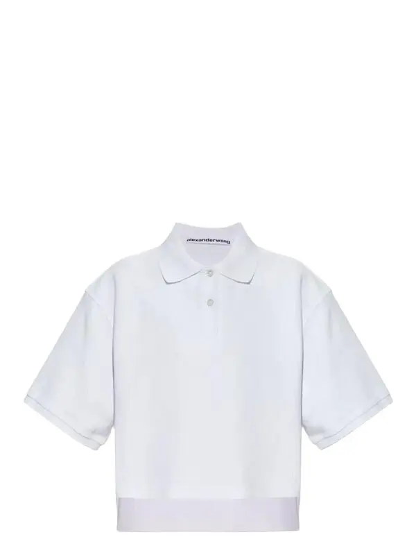 Alexander Wang Asymmetric-hem Polo Shirt - White