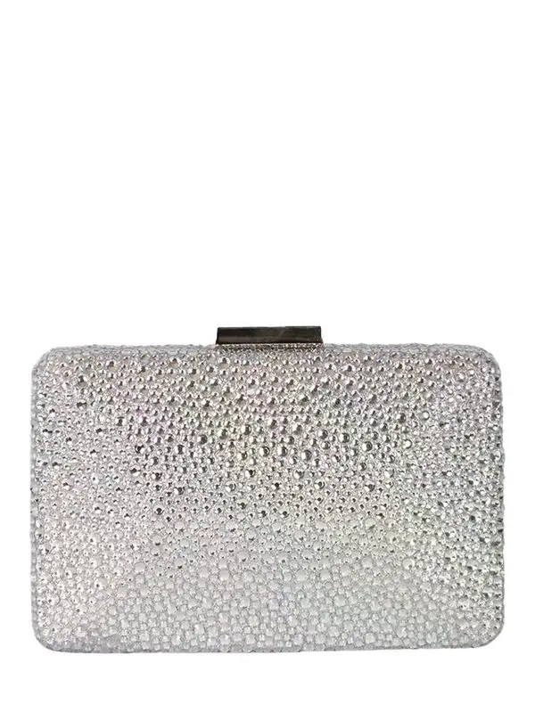TWENTY FOURHAITCH Embellished Mini Bag With Chain Strap - Silver