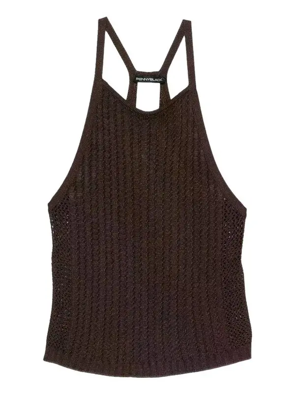 PENNYBLACK Knit Halterneck Top - Brown