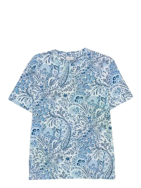 Etro Paisley-print T-shirt - Blue