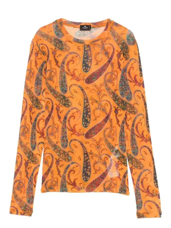 Etro Paisley-print Top - Orange