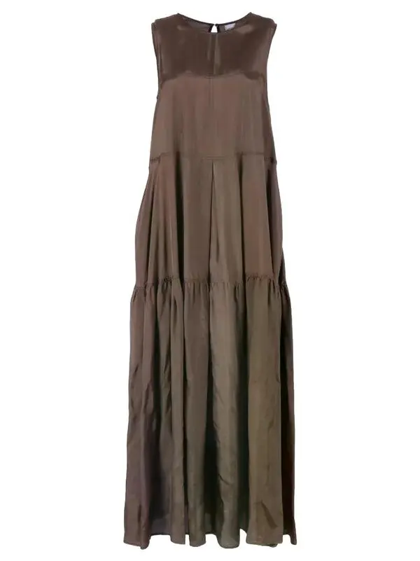 Aspesi Gathered Dress - Brown