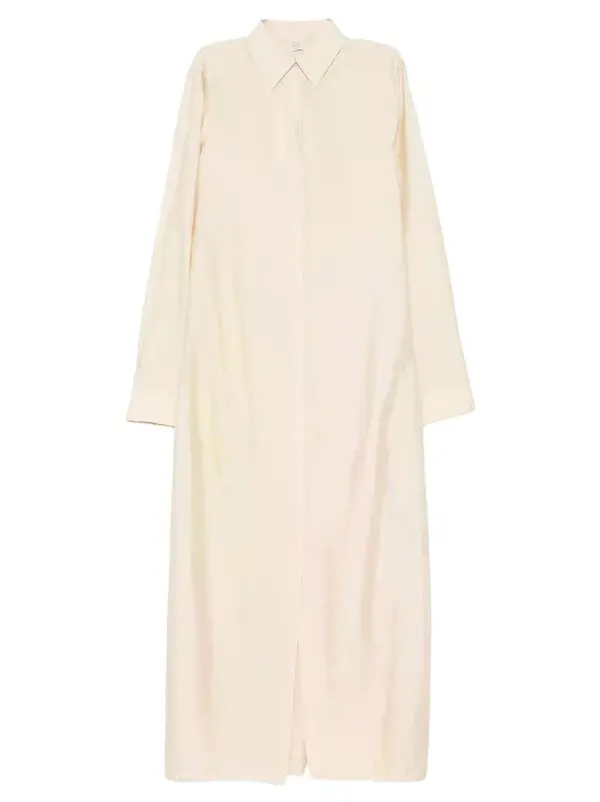 TOTEME Split Collared Maxi Dress - Neutrals