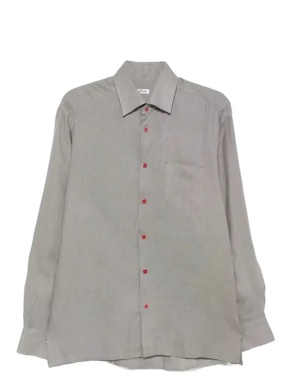 Kiton Snap-button Patch-pocket Shirt - Grey