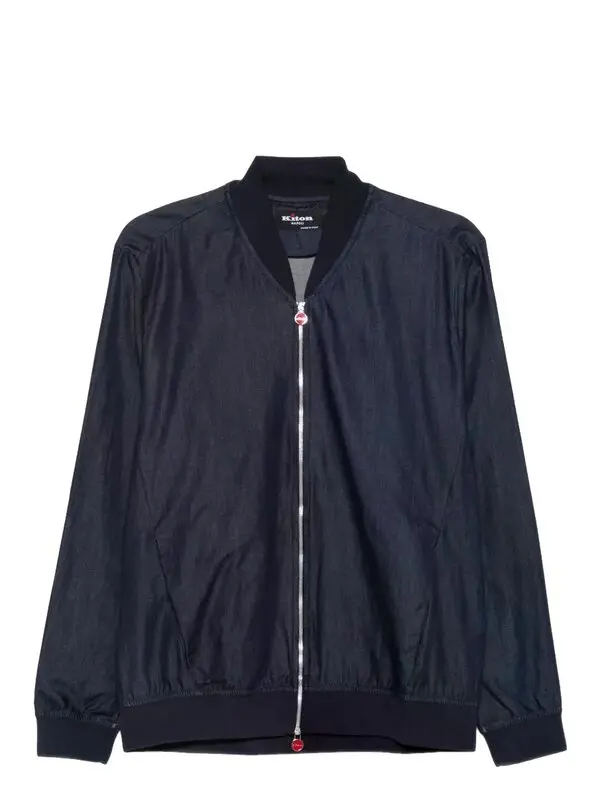Kiton Zip Bomber Jacket - Blue