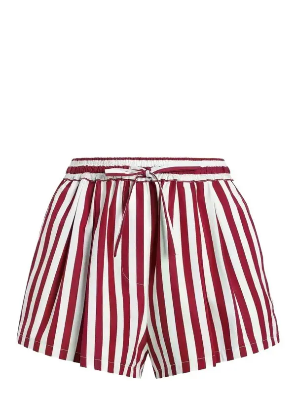 Dolce & Gabbana Striped Drawstring Shorts - Red