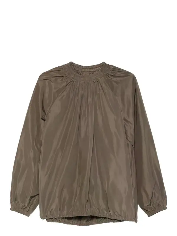 Tibi Shirred Blouse - Green