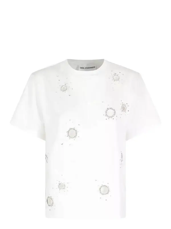 DES_PHEMMES Embellished T-shirt - White