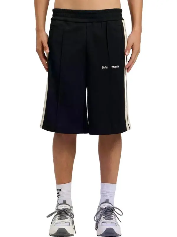 Palm Angels Logo-embroidered Track Shorts - Black